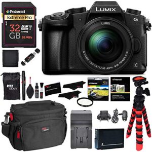 panasonic dmc-g85mk 4k mirrorless interchangeable lens camera kit, 12-60mm lens, 32gb memory card, battery, charger and accessory bundle lumix g85mk