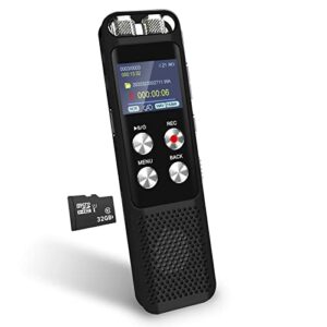 48gb digital voice recorder: voice activated recorder with playback, audio recording device for lectures meetings, dictaphone sound tape recorder with password | usb