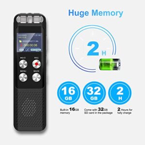 48GB Digital Voice Recorder: Voice Activated Recorder with Playback, Audio Recording Device for Lectures Meetings, Dictaphone Sound Tape Recorder with Password | USB