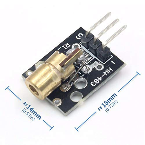 Acxico 2Sets Laser Sensor Module For Arduino AVR(KY-008 Laser Transmitter +Laser Receiver Sensor Module Non-modulator Tube)