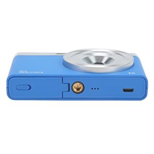 4K Digital Camera, 2.88in IPS HD Camera, Mini Kid Camera with AF Autofocus Function & LED Fill Light Vlogging Camera Video Camera Portable Kids Teens Gifts for Macro Shooting (Blue)