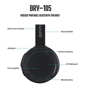 Braven BRV-105 Rugged Portable Bluetooth Speaker - Wireless Technology - Blue