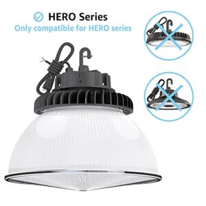 HYPERLITE 60 Degree PC Reflector ONLY for Hero Series LED High Bay Light 2-Pack (Milky Reflector with Cover)