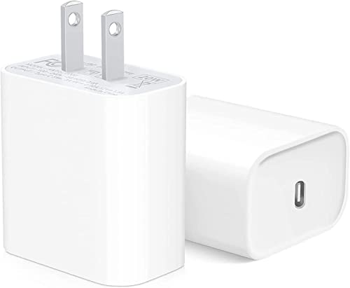 iPhone 14 Fast Charger Block [2 Pack] Cube 20W USB C Wall Charger PD Charger Fast iPhone Charging Type C Wall Charger Plug Adapter Box Brick for iPhone 13/13 Mini/13 Pro Max/12/11/SE/XR/iPad Pro/Mini