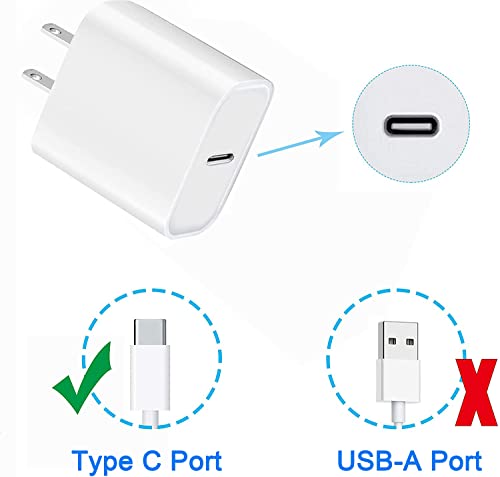 iPhone 14 Fast Charger Block [2 Pack] Cube 20W USB C Wall Charger PD Charger Fast iPhone Charging Type C Wall Charger Plug Adapter Box Brick for iPhone 13/13 Mini/13 Pro Max/12/11/SE/XR/iPad Pro/Mini