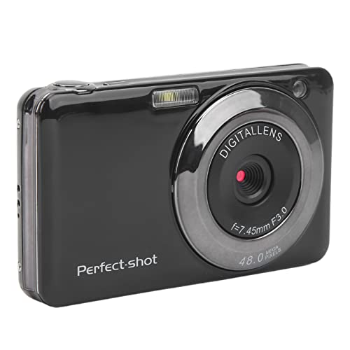 Digital Camera for Kids, 2.7in Camera ABS Metal 48MP High Definition 8X Optical Zoom Portable Digital Camera for Children Beginners (Black)