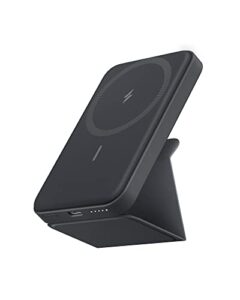 anker 622 magnetic battery (maggo), 5000mah foldable magnetic wireless portable charger and usb-c for iphone 14/13/12 series (interstellar gray)