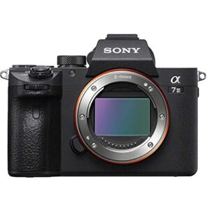 Sony Alpha a7 III Mirrorless Digital SLR Camera Body Only Video Bundle + LED Video Light + Microphone + Extreme Speed 64GB Memory(20pc Bundle)