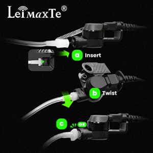 LEIMAXTE Acoustic Tube Earpiece Coil Tubes Replacement for Two Way Radio Headsets FBI Style Motorola Kenwood Walkie Talkie Earpieces【2 Pack】 with 2X Radio Earbuds