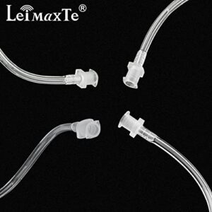 LEIMAXTE Acoustic Tube Earpiece Coil Tubes Replacement for Two Way Radio Headsets FBI Style Motorola Kenwood Walkie Talkie Earpieces【2 Pack】 with 2X Radio Earbuds