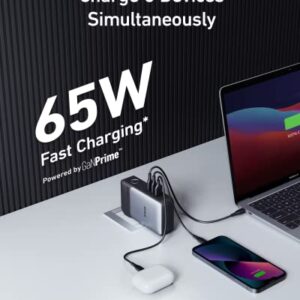 Anker 733 Power Bank (GaNPrime PowerCore 65W), 2-in-1 Hybrid Charger, 10,000mAh 30W USB-C Portable Charger with 65W Wall Charger, Works for iPhone 14/13, Samsung, Pixel, MacBook, Dell, and More