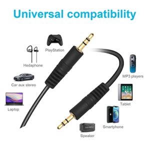 Grenf 3.5mm Male to Male Stereo Audio Cable for Headphones Car Home Stereo Speakers Tablet Compatible iPhone iPad iPod Echo More - 3FT