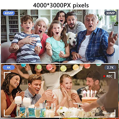 Digital Cameras for Kids Digital Camera for Photography 1500AH 8X Digital Zoom, 12MP Camera Rechargeable Shoot Cameras,Built-in Microphone, 1080P HD Recording Camera for Kids/Adult/Elderly