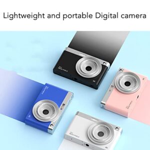 Tgoon Digital Camera, Portable Camera ABS Metal 50MP Pixels LED Fill Light 2.88in IPS HD Screen for Video Recording(White)