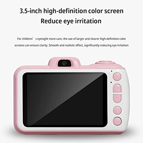 Kids Cartoon Camera - 1920x1080 HD IPS Display, 3.5 Inch Digital Camera Toys for Birthday Gifts, 20MP Dual Cameras, Timing and Video Eecording, 10 Languages, Long Battery Time