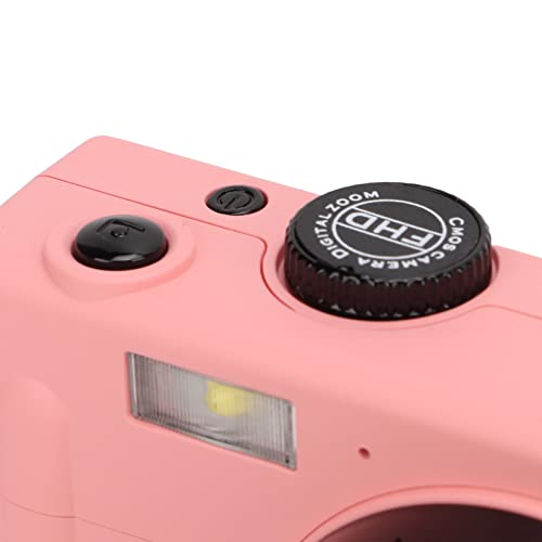 Mirrorless Camera, Micro Single Camera 15 FPS Resolutio 3in LCD Display Monitor 1920x1080 16X Digital Zoom with Sling for Park (Pink)