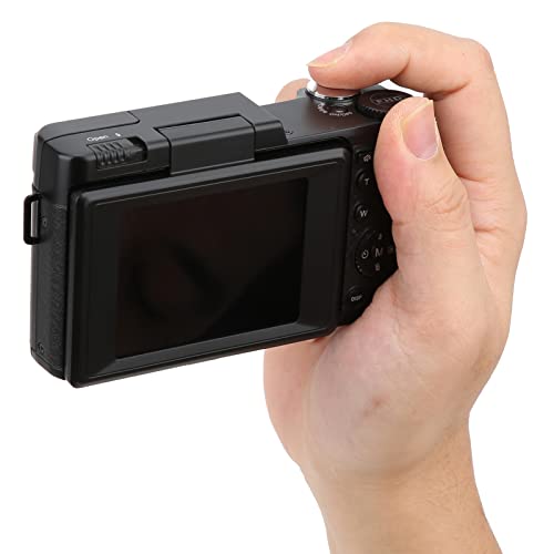 Mini Camera, Digital Camera 3in LCD Screen 180 Degree Rotation 2.7K 30MP High Definition USB Charging