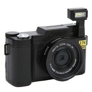 Mini Camera, Digital Camera 3in LCD Screen 180 Degree Rotation 2.7K 30MP High Definition USB Charging