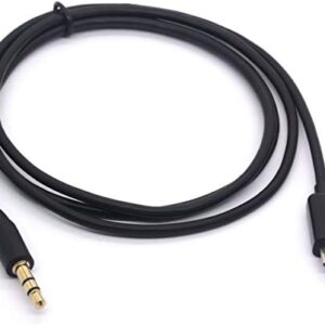 PIIHUSW Micro USB to 3.5mm Cable - Gold Plated 3 Pole 3.5mm Male to Micro B Male Car Aux Audio Extension Cord