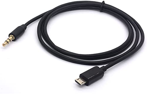 PIIHUSW Micro USB to 3.5mm Cable - Gold Plated 3 Pole 3.5mm Male to Micro B Male Car Aux Audio Extension Cord