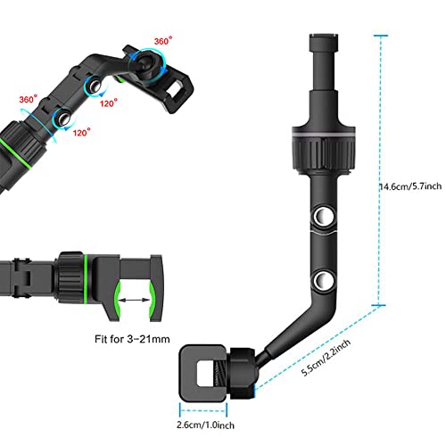 HENGSHI Car Phone Holder,360° Rearview Mirror Phone Holder,Phone Holder Phone Mount Universal Adjustable Holder Cradle Car Mount for Cell Phone