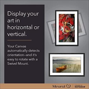 Netgear Meural Canvas II Bundle – 27" HD Digital Canvas (19X29) Black Frame with Swivel Mount & Annual Membership Card (MC327BLS)