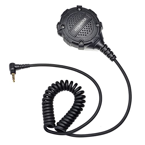 HYSHIKRA Walkie-Talkie Microphone Speaker for Yaesu FT-60R VX-3R FT3DR FT2DR FT-70DR VX-150 VX-5R VX-160 VX-420 FT-250R FT-50R Handheld Radio HT