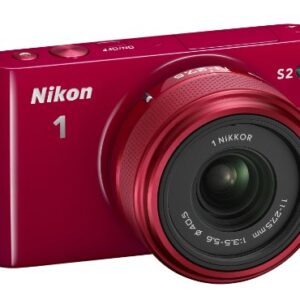 Nikon 1 S2 Digital Camera with 1 NIKKOR 11-27.5mm f/3.5-5.6 Lens (Red)