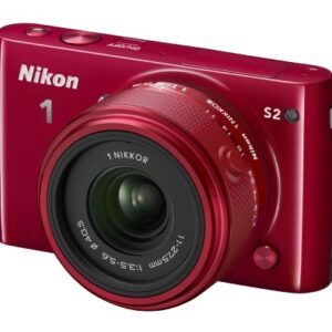 Nikon 1 S2 Digital Camera with 1 NIKKOR 11-27.5mm f/3.5-5.6 Lens (Red)