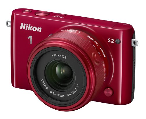 Nikon 1 S2 Digital Camera with 1 NIKKOR 11-27.5mm f/3.5-5.6 Lens (Red)