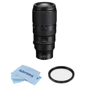 nikon nikkor z 100-400mm f/4.5-5.6 vr s lens, bundle with prooptic pro digital 77mm multi coated uv slim filter, cleaning cloth