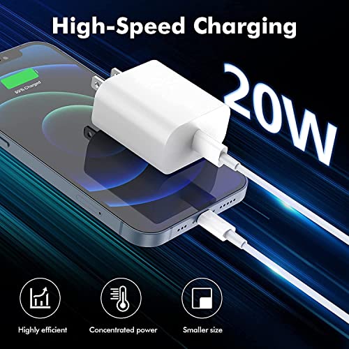 iPhone Fast Charger, Amoner 20W USB C Wall Charger with 3FT USB C to Lightning Cable MFi Certified Fast USB-C PD Charger for iPhone 12 12mini 12Pro 11 Pro SE XR XS Max X 8 Plus iPad Pro iPad Air