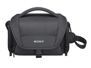 sony lcsu21 soft carrying case for cyber-shot and alpha nex cameras (black)