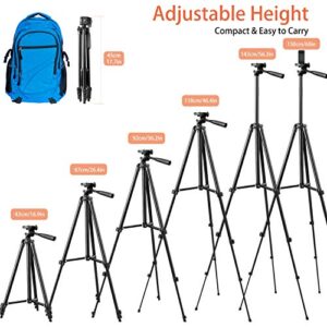 60" Phone Tripod, UEGOGO Tripod for iPhone with Remote Shutter and Universal Clip, Compatible with iPhone/Android/Sport Camera Perfect for Video Recording/Selfies/Live Stream/Vlogging