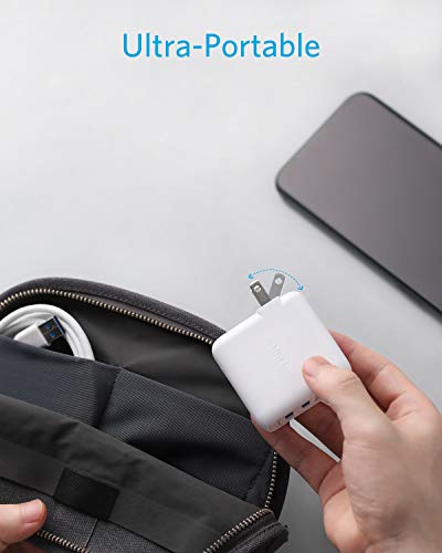 USB Charger, Anker Elite Dual Port 24W Wall Charger, PowerPort 2 with PowerIQ and Foldable Plug, for iPhone 11/Xs/XS Max/XR/X/8/7/6/Plus, iPad Pro/Air 2/Mini 3/Mini 4, Samsung S4/S5, and More