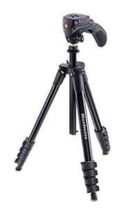 manfrotto compact action aluminium tripod with hybrid head forentry-level dslrs, mirrorless up to 1.5kg black