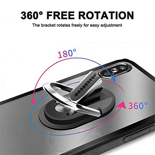 Phone Ring Holder Stand,MoreChioce Portable 2 in 1 Finger Ring Stand Universal Multifunction Air Vent Car Phone Holder 360 Degree Rotation Phone Kickstand Compatible with iPhone Galaxy Huawei,Red