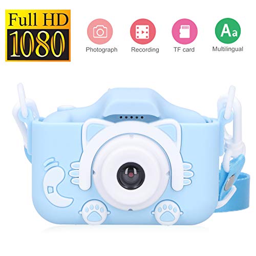 Kids Camera Digital Camera for Children Selfie Camera Portable Children Toy Camera Toddler Camera Gifts Toddler Video Recorder Photography for Child Age 3 4 5 6 7 8 Year Old(Blue)