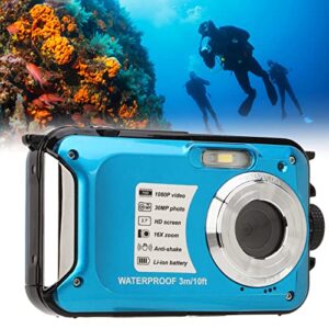 Digital Camera,Waterproof Camera with 2.7 Inch LCD Display,1080P Selfie Camera 30MP 16x for Photography and Video