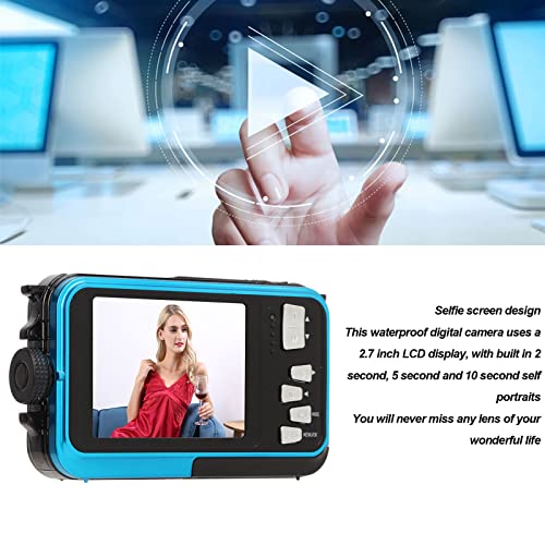 Digital Camera,Waterproof Camera with 2.7 Inch LCD Display,1080P Selfie Camera 30MP 16x for Photography and Video