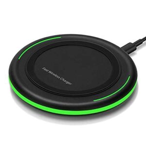 wireless charger 10w qi fast wireless charging pad,7.5w compatible with iphone 11,11 pro,11 pro max,xs max,xr,xs,x,8,8 plus,10w for s10,s10+,s9,s8,note 10,10+,9,8,airpods(no ac adapter)