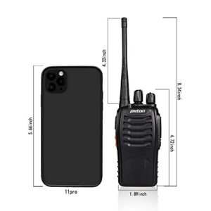 pxton Walkie Talkies Long Range for Adults with Earpieces,16 Channel Walky Talky Rechargeable Handheld Two Way Radios with Flashlight Li-ion Battery and Charger（4 Pack）