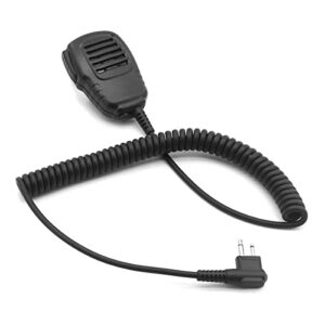 newashan microphone for hyt hytera radio bd502 pd482i pd502 tc-300 tc-508 tc-2100 hyt2100 power 446 2-pin walkie talkie shoulder lapel speaker mic with ptt back clip audio jack water resist