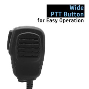 NEWASHAN Microphone for HYT Hytera Radio BD502 PD482i PD502 TC-300 TC-508 TC-2100 HYT2100 Power 446 2-pin Walkie Talkie Shoulder Lapel Speaker Mic with PTT Back Clip Audio Jack Water Resist