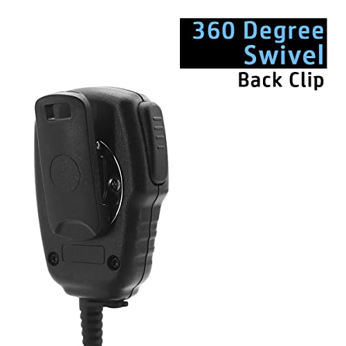 NEWASHAN Microphone for HYT Hytera Radio BD502 PD482i PD502 TC-300 TC-508 TC-2100 HYT2100 Power 446 2-pin Walkie Talkie Shoulder Lapel Speaker Mic with PTT Back Clip Audio Jack Water Resist