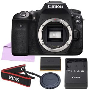 90d dslr camera (body only) bundle + microfiber cloth – 3616c002 (renewed)