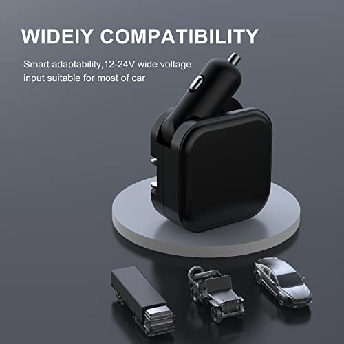 USB Wall Car Charger Combo, 2.1A 2 in 1 Dual Port USB Car Travel Charger Adapter Foldable Plug Compatible iPhone 13 12 11 Pro Max XS 8 7 6 Plus iPad Samsung Galaxy S21 S20 S10 S9 HTC LG Pixel Kindle