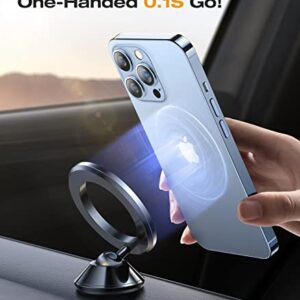 VICSEED for MagSafe Car Mount [20 Strongest Magnets] Magnetic Phone Holder for Car Dash [Not Drop 3M Adhesive] All-Metal Phone Mount for Car Dashboard Fit All Mobile iPhone 14 13 12 Pro Max Plus etc.