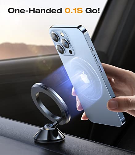 VICSEED for MagSafe Car Mount [20 Strongest Magnets] Magnetic Phone Holder for Car Dash [Not Drop 3M Adhesive] All-Metal Phone Mount for Car Dashboard Fit All Mobile iPhone 14 13 12 Pro Max Plus etc.