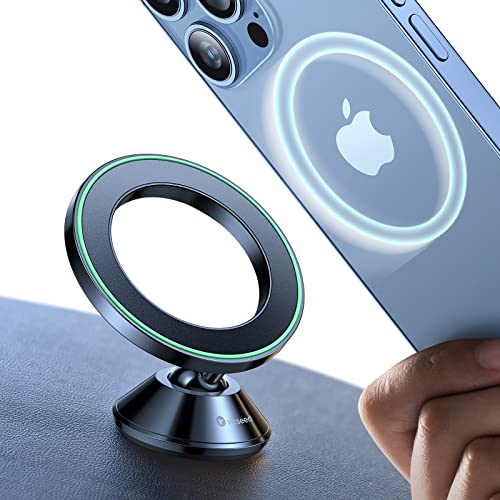 VICSEED for MagSafe Car Mount [20 Strongest Magnets] Magnetic Phone Holder for Car Dash [Not Drop 3M Adhesive] All-Metal Phone Mount for Car Dashboard Fit All Mobile iPhone 14 13 12 Pro Max Plus etc.